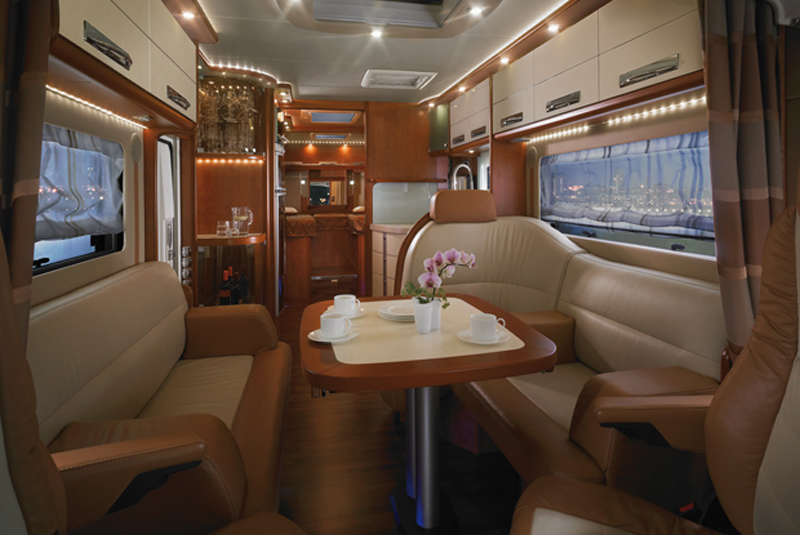 Camping bus with garage